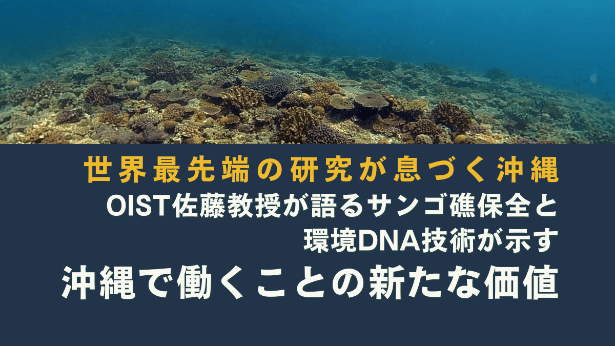 OIST教授が語るサンゴ礁保全と環境DNA技術